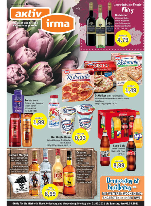 Öffnungszeiten für aktiv und irma Verbrauchermarkt GmbH Edewechter ...