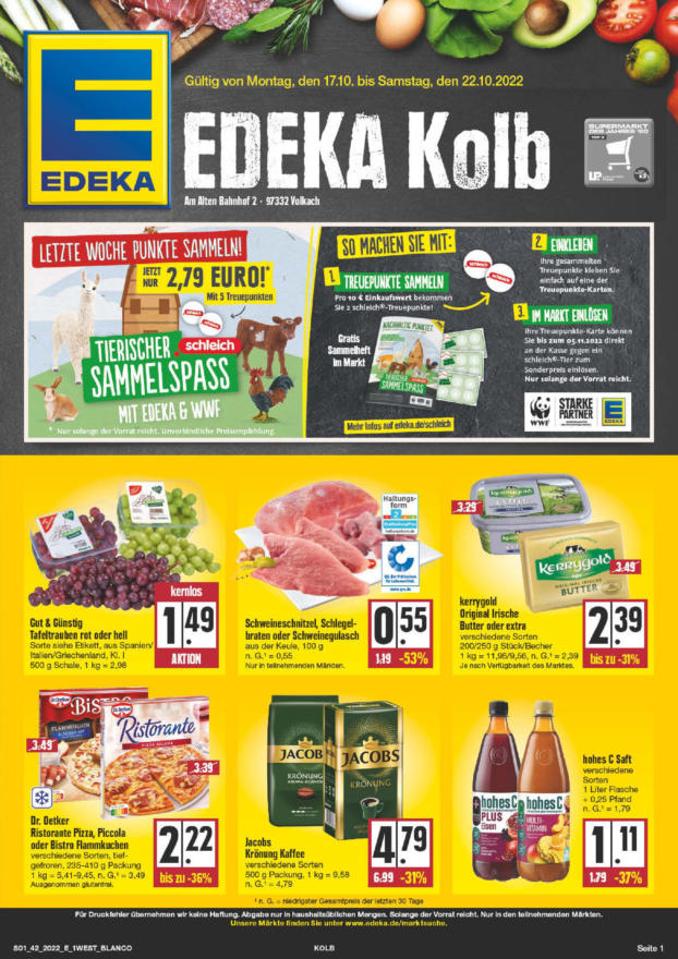 EDEKA Kolb in Am Alten Bahnhof 2, 97332 Volkach ⇔ Öffnungszeiten und ...
