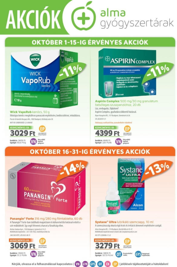 Prospecto.hu - a(z) Alma Gyógyszertárak legújabb akciós újsága