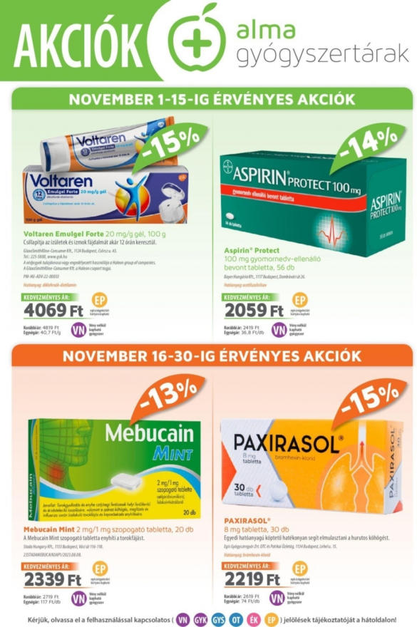 Prospecto.hu - a(z) Alma Gyógyszertárak legújabb akciós újsága