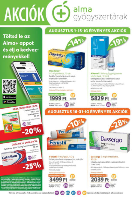 Prospecto.hu - a(z) Alma Gyógyszertárak legújabb akciós újsága