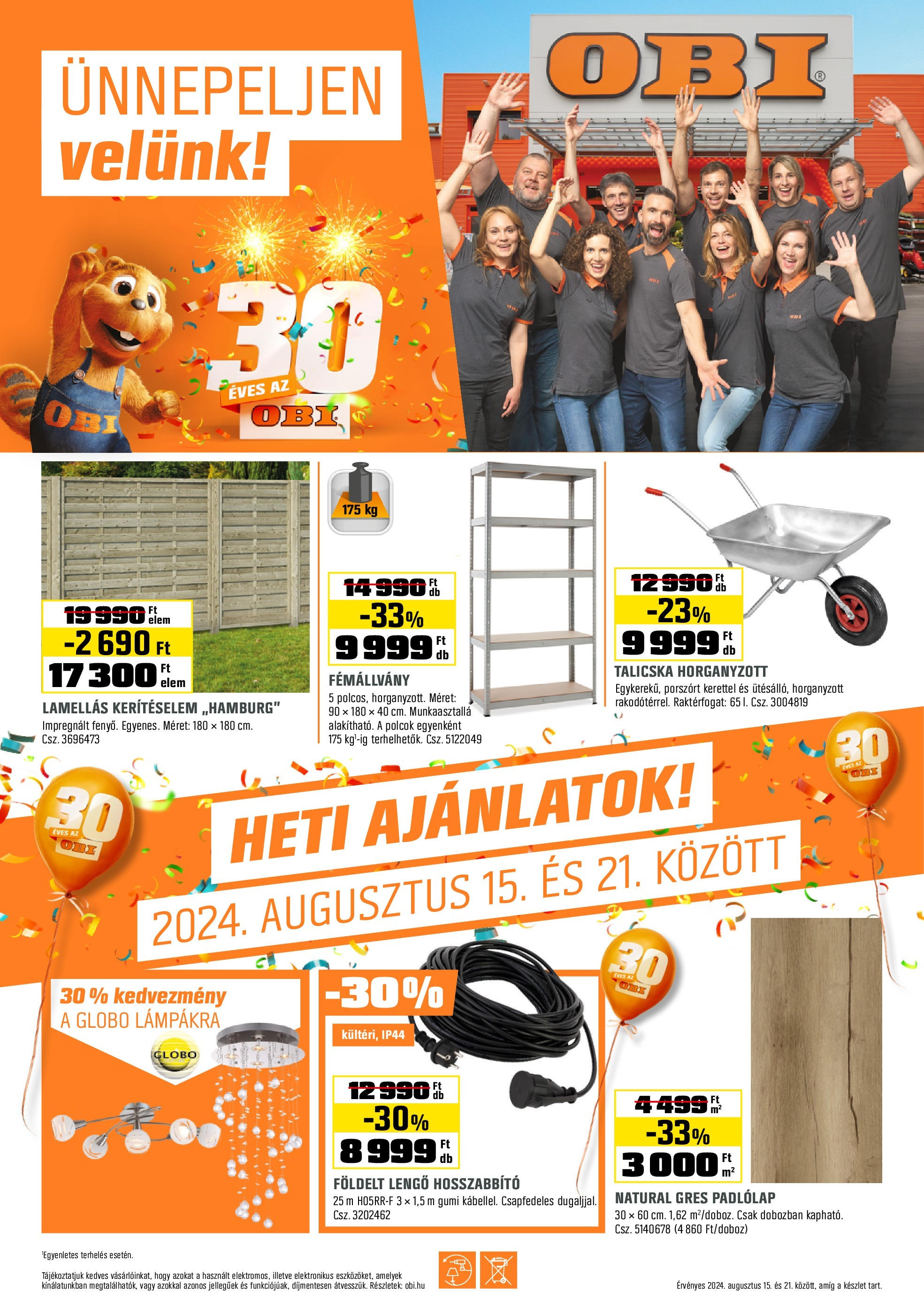 OBI akciós újság 08.08. - 08.31. - katalógus Augusztus 2024