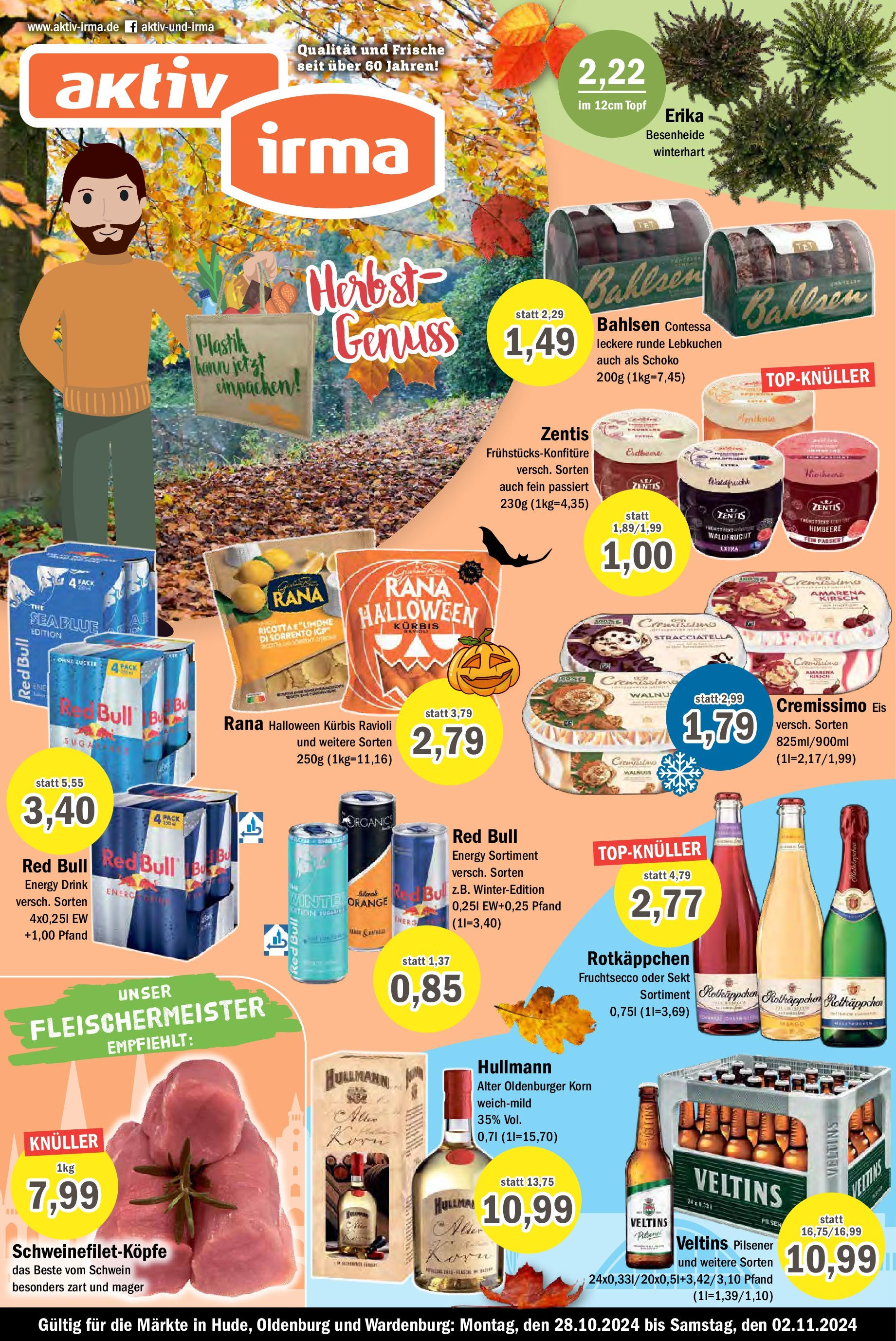 aktiv und irma Verbrauchermarkt GmbH Prospekte gültig vom 28.10. bis 02 ...