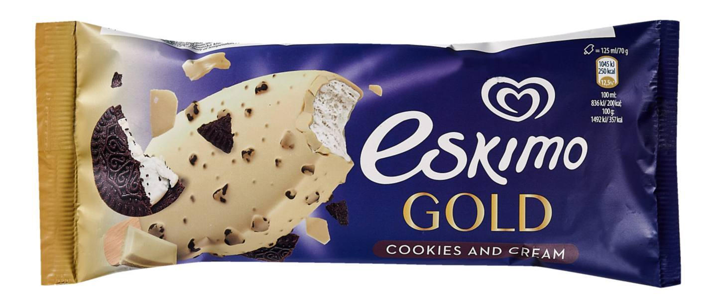 Eskimo Gold Сладолед на клечка Cookies and cream ᐉ Онлайн от Kaufland хипермаркет ⭐ Broshura.bg