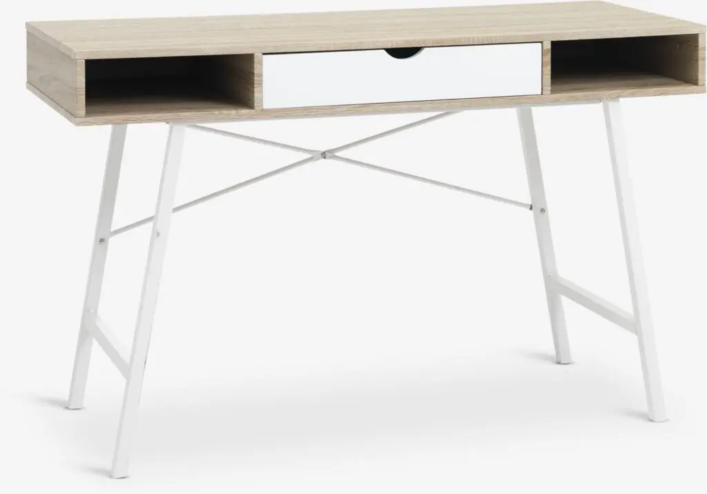 JYSK Бюро ABBETVED 48x120 цвят светъл дъб/бяло ᐉ Онлайн от JYSK ⭐ ...